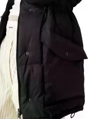 Miu Miu Technical Pongé Down Long Jacket - Black