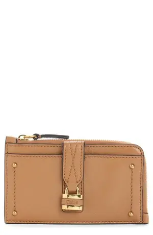 Chloé Small Paddington Leather Zip Wallet - Mustang Brown