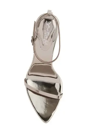 Jeffrey Campbell Obsession Ankle Strap Sandal - Pewter Mirror Combo