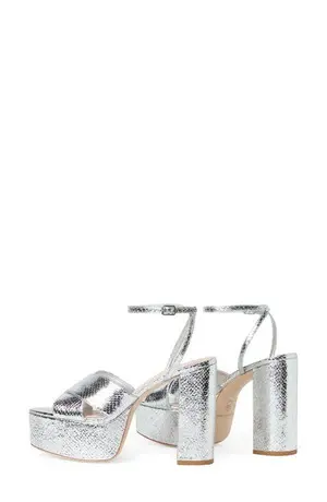 LOEFFLER RANDALL Loretta Platform Sandal - Silver