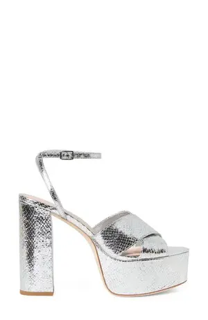 LOEFFLER RANDALL Loretta Platform Sandal - Silver