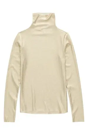 Ag Chels Metallic Rib Turtleneck Sweater