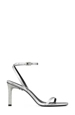 Tory Burch Pavé Heel Sandal - Silver