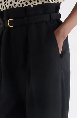 Chloé Belted Grain De Poudre Wool Pants