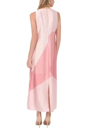 Vince Camuto Crewneck Sleeveless Maxi Dress