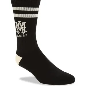Amiri Ma Stripe Crew Socks - Black