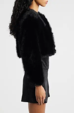 Mango Faux Fur Cropped Jacket
