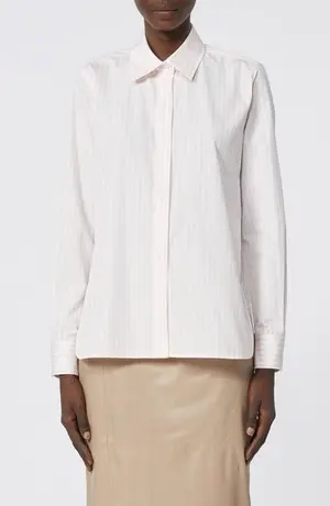 Max Mara Striped Cotton Button-up Shirt