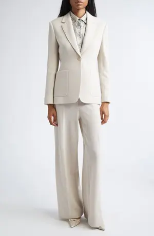 Max Mara Utilita Virgin Wool Blazer - Ivory