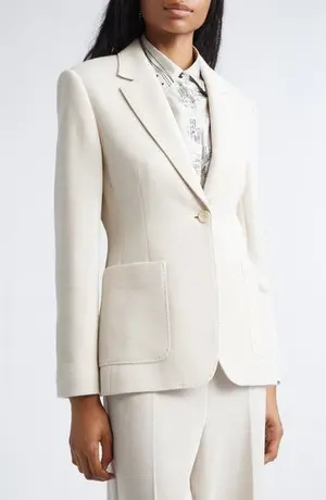 Max Mara Utilita Virgin Wool Blazer - Ivory