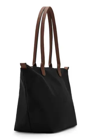 Mango Nylon Shopper Bag - Black