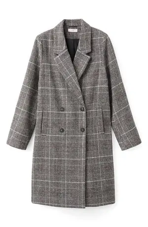 Mango Longline Tweed Coat