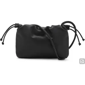 Mango Faux Leather Bucket Bag - Black