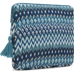 Mango Print Quilted Cotton Laptop Case - Blue
