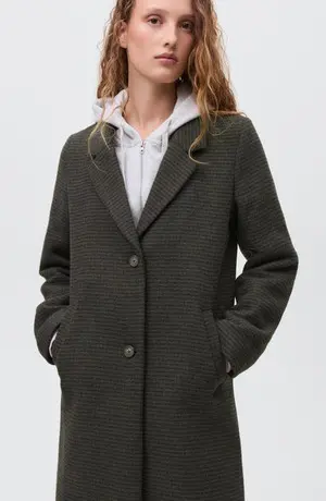 Mango Long Checked Coat