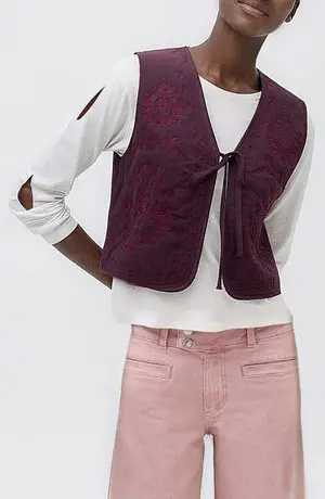 Mango Tie Detailed Vests For Women