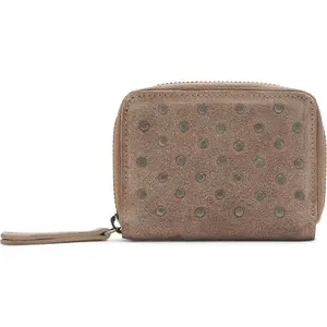 Mango Stud Leather Coin Pouch - Sand