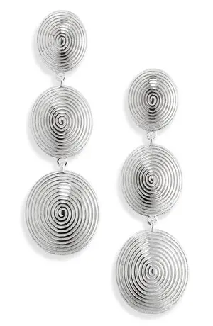 LIÉ STUDIO The Ruby Drop Earrings - Silver