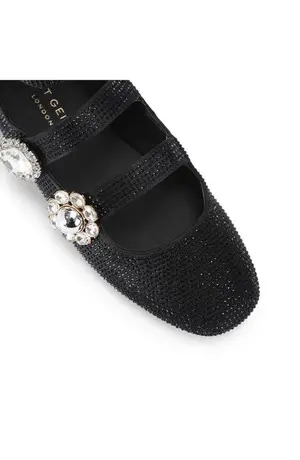 Kurt Geiger Ankle Strap Ballet Flats - Black