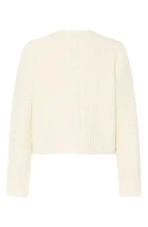 MILLY Sade Textured Cardigan - Ivory