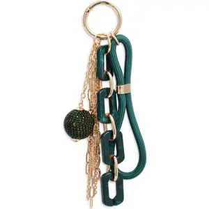 Chelsea28 Crystal Ball And Chain Bag Charm - Green Multi- Gold