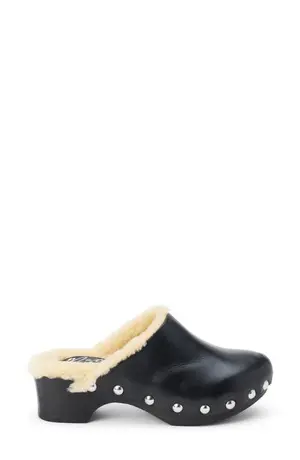 Matisse Mayfair Faux Shearling-lined Clogs - Black