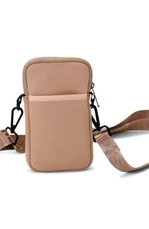 POP UPS BRAND Water Resistant Phone Crossbody Bag - Beige