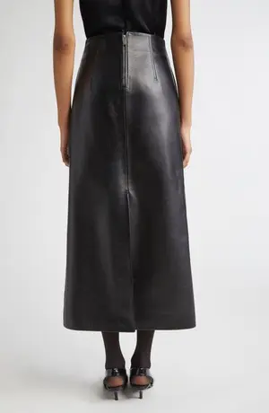 TOTEME Straight Leather Skirt