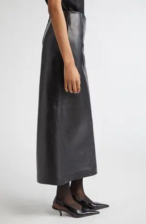 TOTEME Straight Leather Skirt