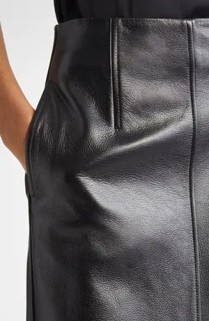 TOTEME Straight Leather Skirt