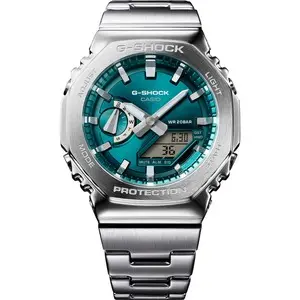 G-Shock G-Steel Ana-Digi Bracelet Watch Silver/teal