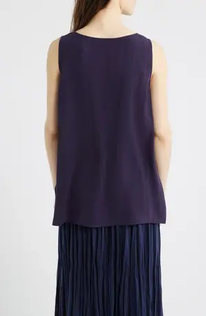 Eileen Fisher Sleeveless Silk Tunic Top