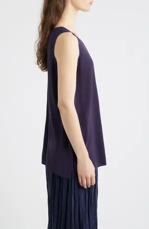 Eileen Fisher Sleeveless Silk Tunic Top
