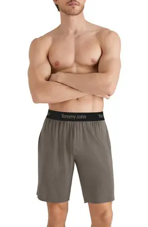 Tommy John Second Skin Luxe Tripe Pajama Shorts - Falcon
