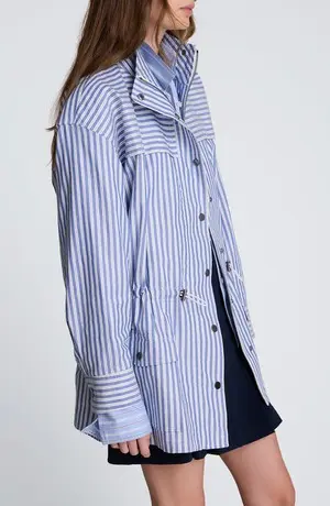 KENNETH COLE Striped Cotton Jacket