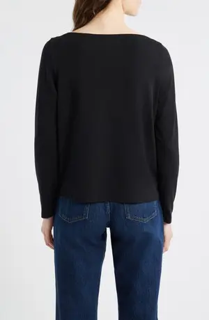 Eileen Fisher Bateau Neck Top