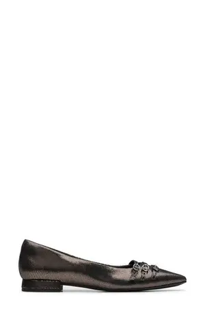 Clarks Sensa Triple Strap Flat - Metallic