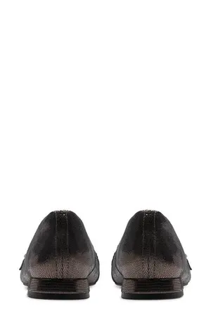 Clarks Sensa Triple Strap Flat - Metallic