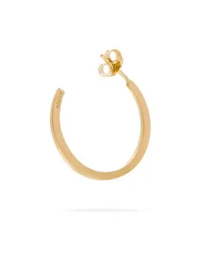 ELOISE JEWELRY Crescent Moon Hoop Earrings With Natural Gemstones - Sapphire