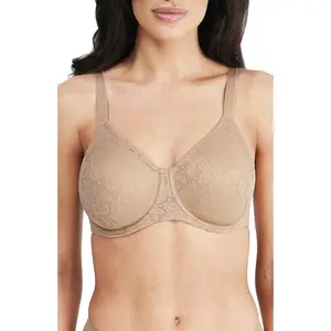 DOMINIQUE INTIMATES Jacqueline Jacquard Lace Minimizer Underwire Bra - Mocha