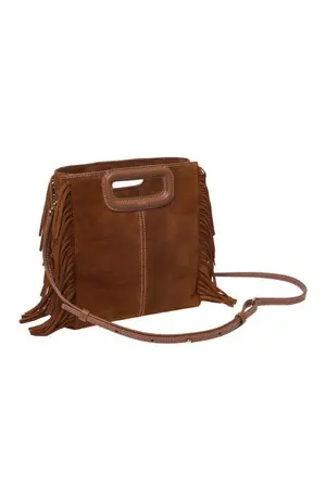 Maje Topstitched Suede M Bag
