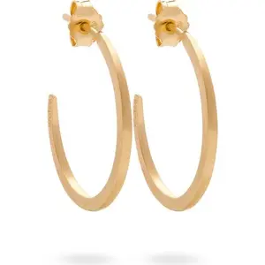 ELOISE JEWELRY Crescent Moon Hoops Handmade In Italy - Gold Plated