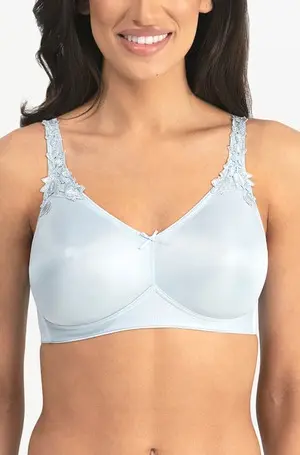 DOMINIQUE INTIMATES Jillian Wire-free Seamless Minimizer Bra - Stone Blue