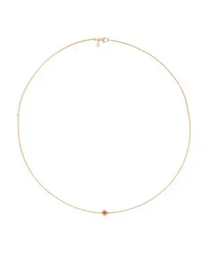 ELOISE JEWELRY Moon Motif Necklace With Gemstone - Ruby