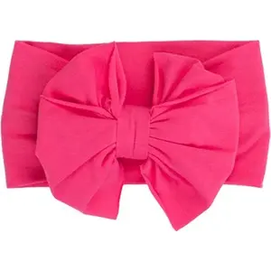 RUFFLEBUTTS Big Bow Headband Hot Pink