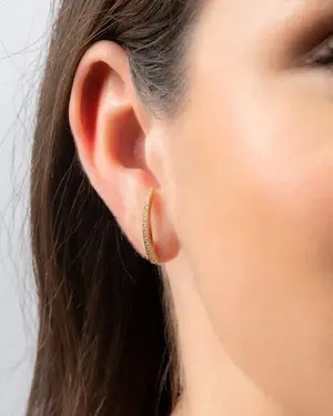 ELOISE JEWELRY Crescent Moon Earrings - Diamond