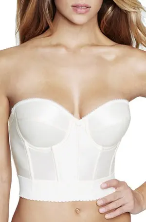 DOMINIQUE INTIMATES Noemi Backless Strapless Longline Bustier Bridal Bra - Ivory