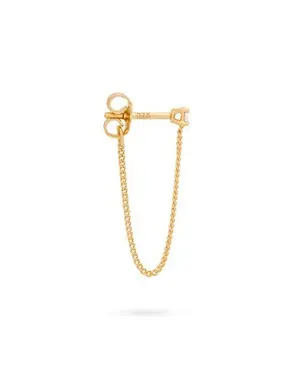 ELOISE JEWELRY Connection Chain Stud Earrings - Diamond