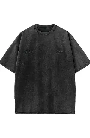 BLVCK X Ufc Acid Wash Tee - Gray