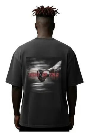BLVCK X Ufc Acid Wash Tee - Gray